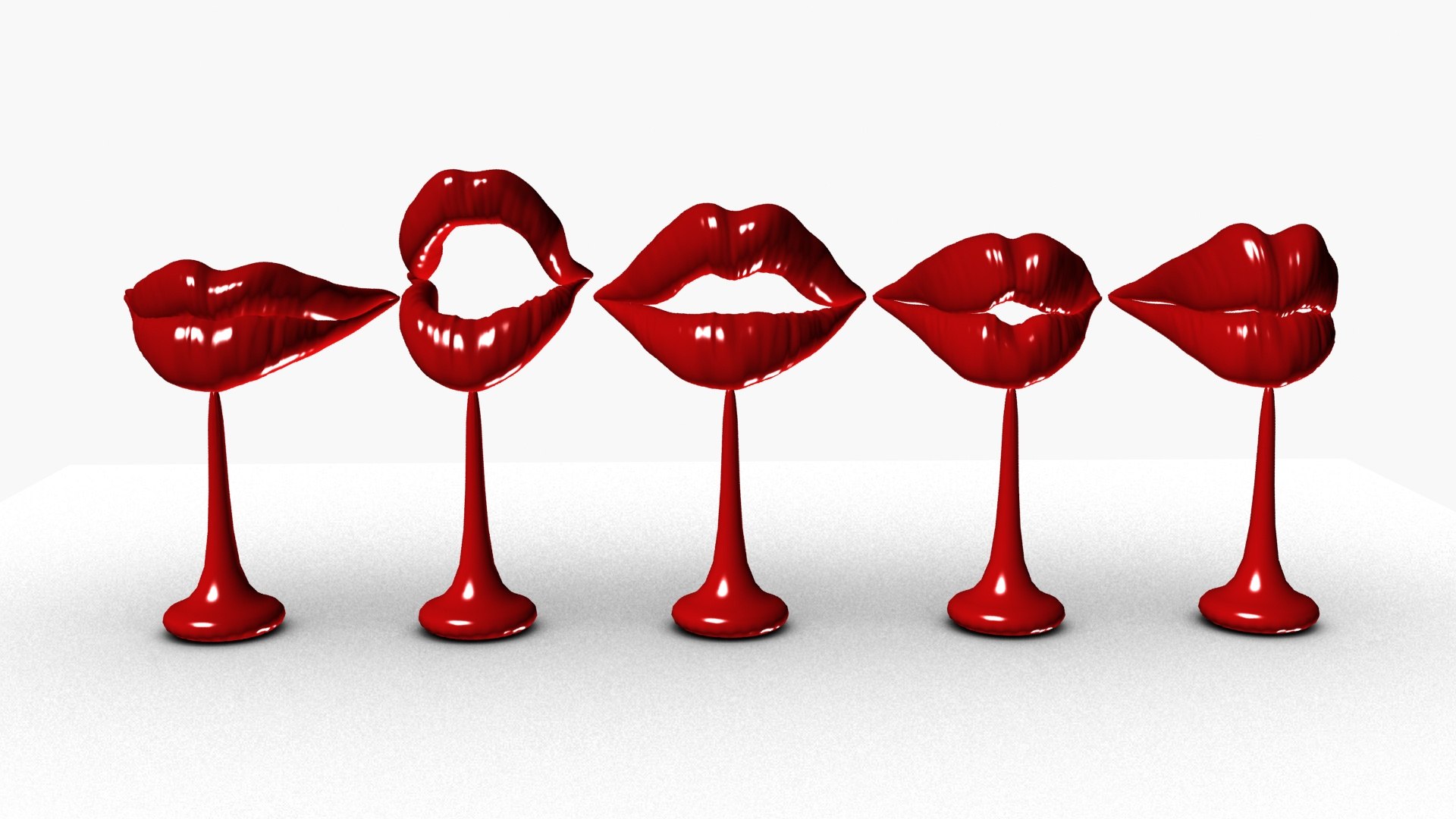 3D Red Lips Model - TurboSquid 2194503