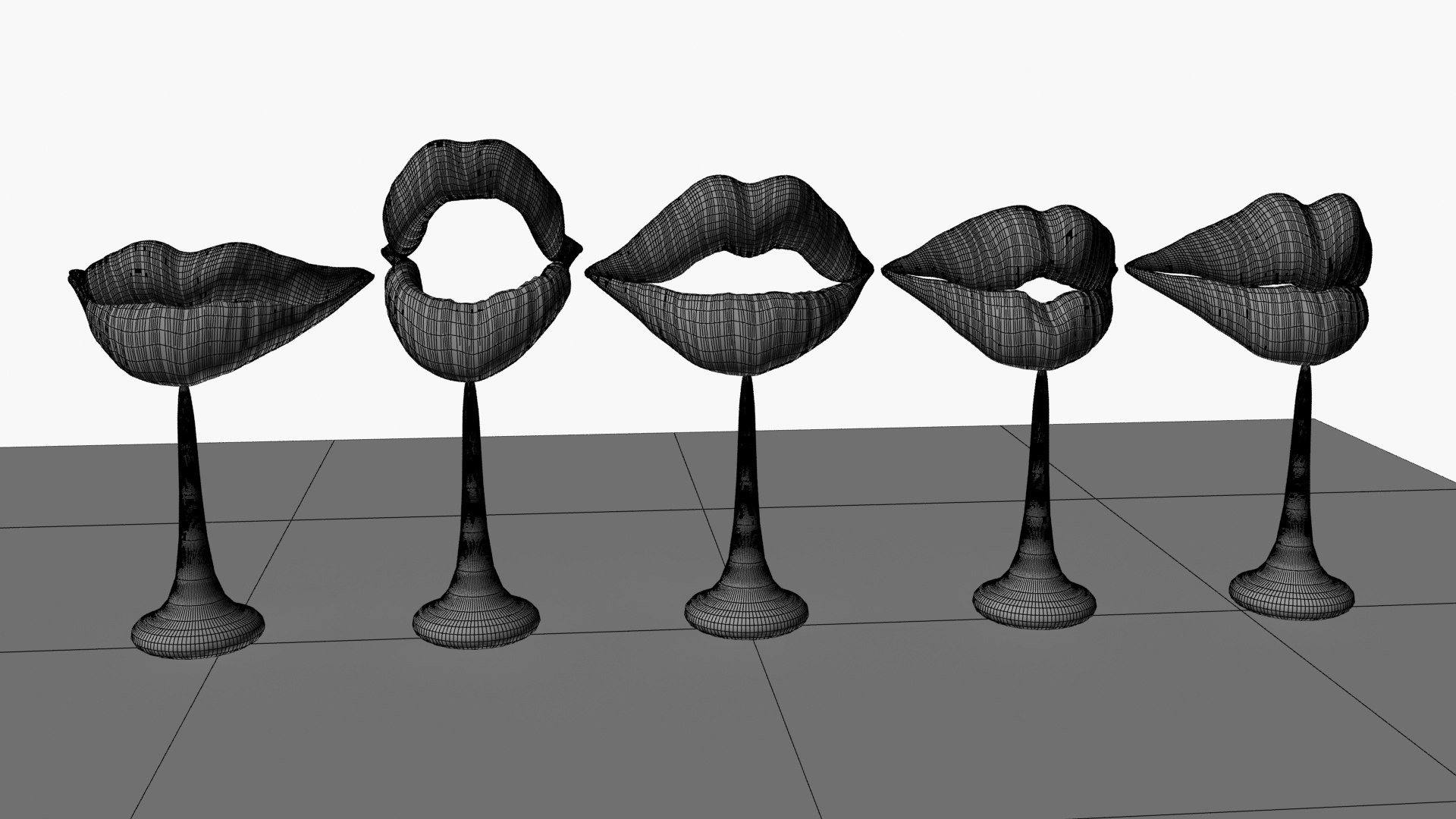 3D Red Lips Model - TurboSquid 2194503