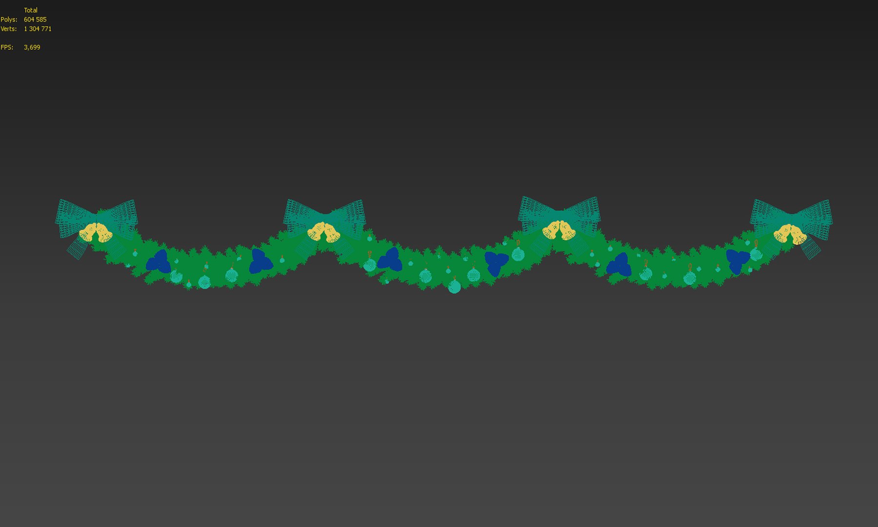 3D Model Christmas Garland - TurboSquid 1476583