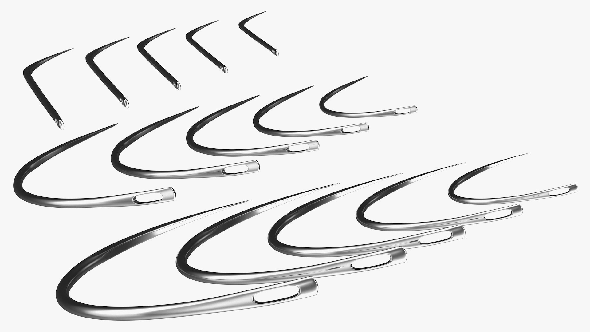 Surgeon cutting needles set 3D model - TurboSquid 1647375