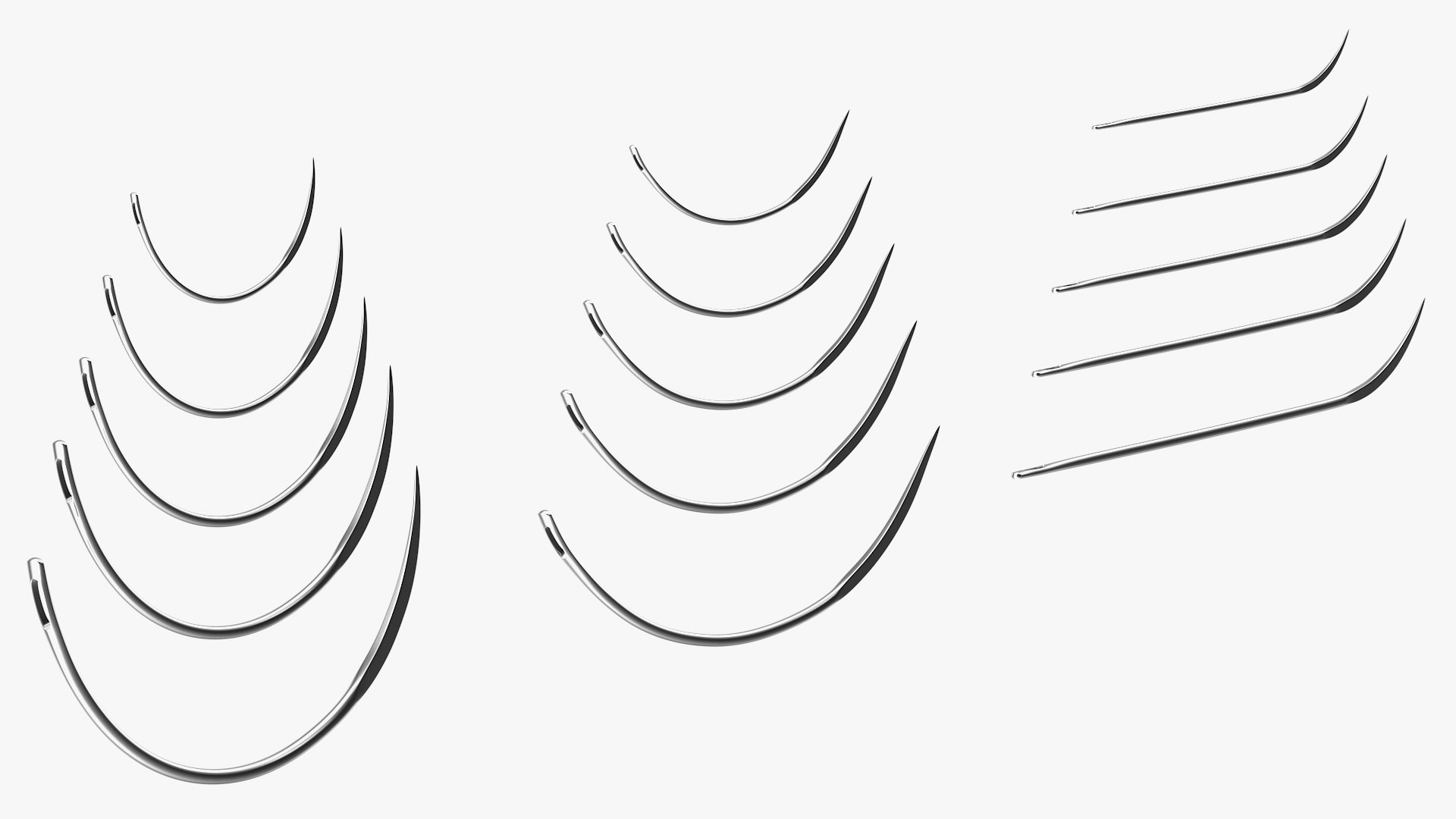 Surgeon cutting needles set 3D model - TurboSquid 1647375