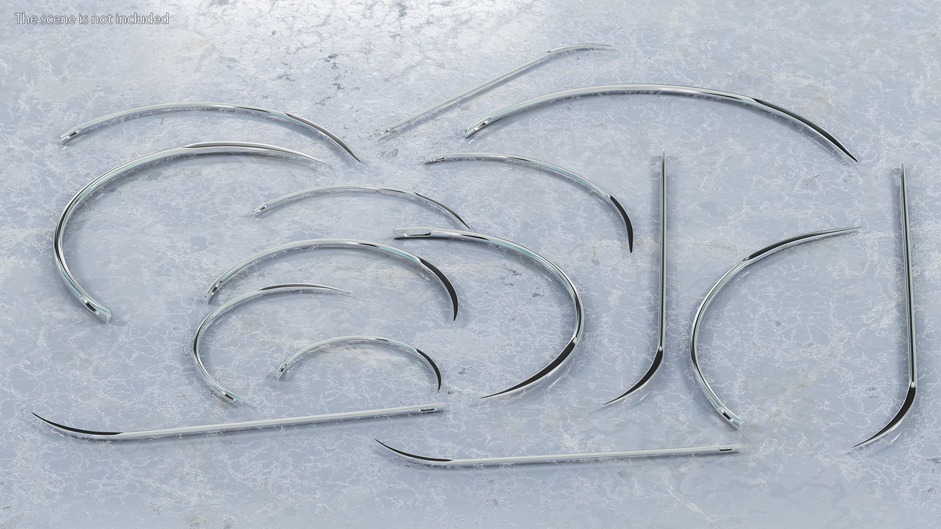 Surgeon cutting needles set 3D model - TurboSquid 1647375