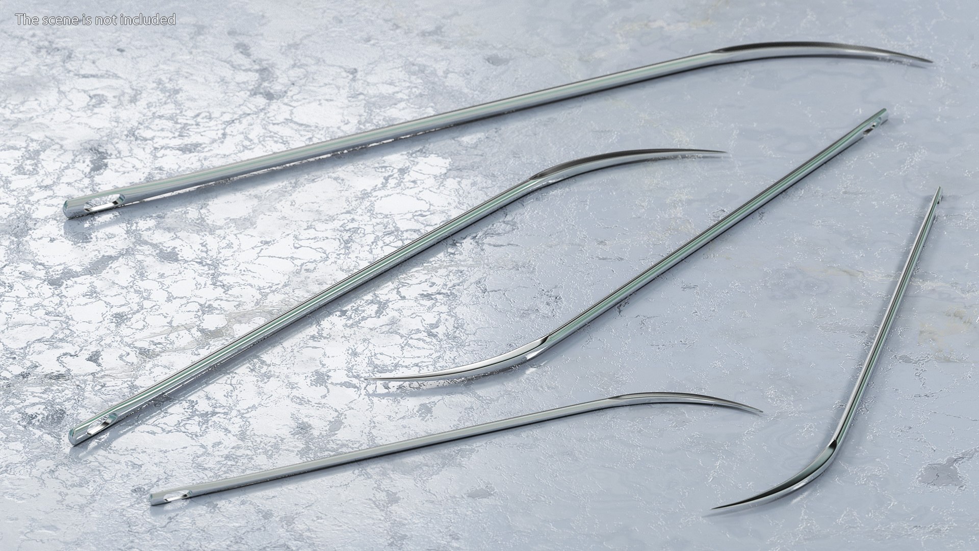 Surgeon cutting needles set 3D model - TurboSquid 1647375