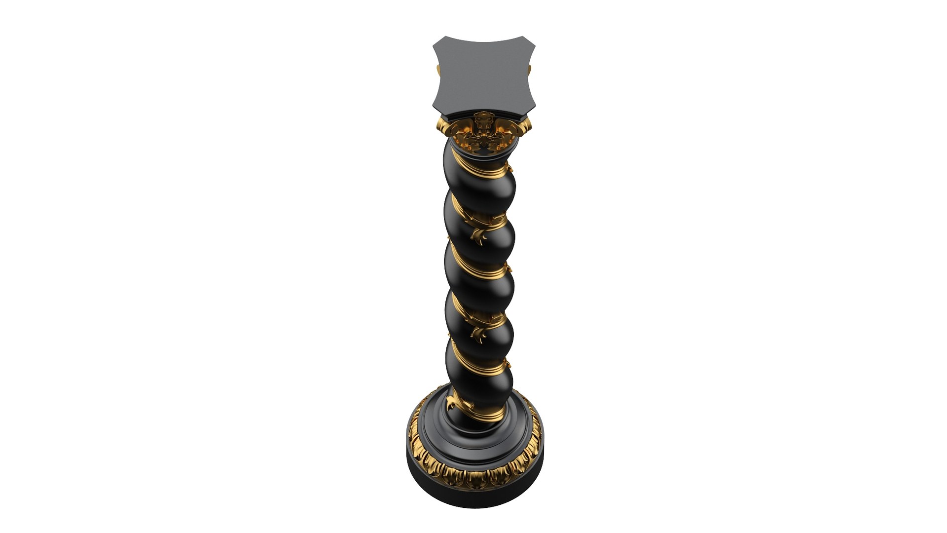 Solomonic Column Old 3D Model - TurboSquid 1618987