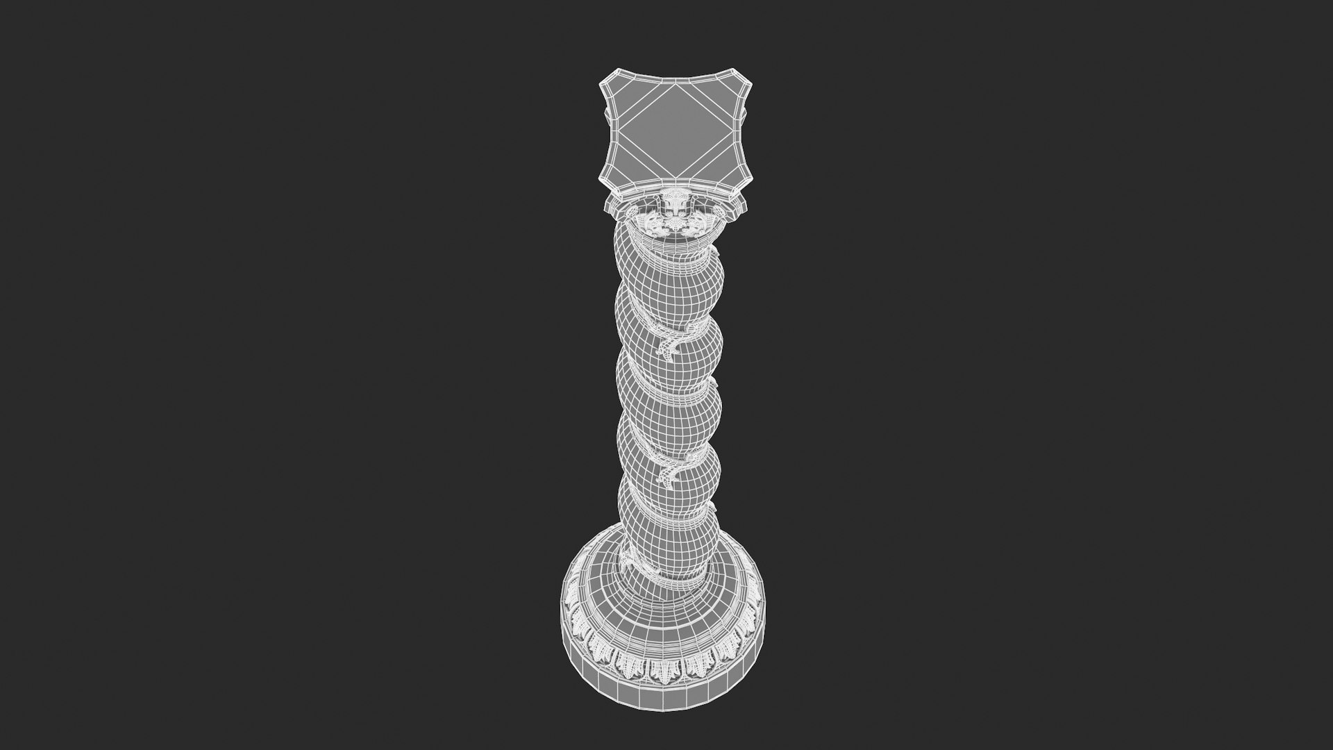 Solomonic Column Old 3D Model - TurboSquid 1618987