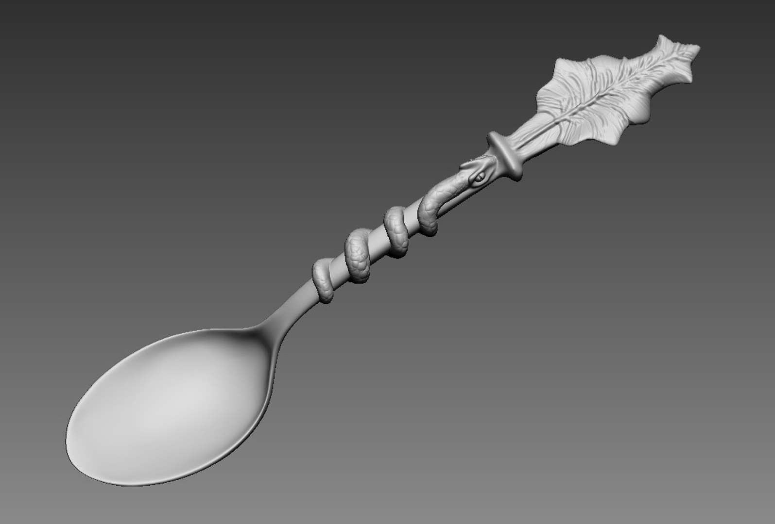 spoon snake 3d model