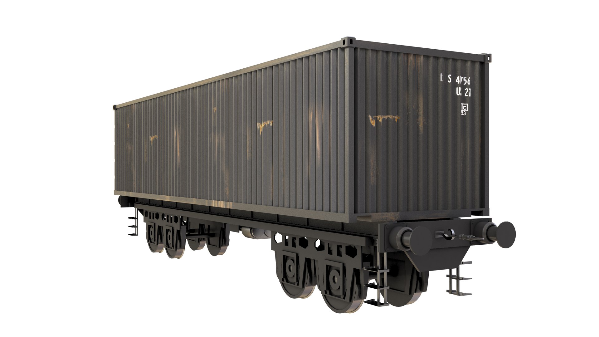 Container Railcar 3D - TurboSquid 1783039