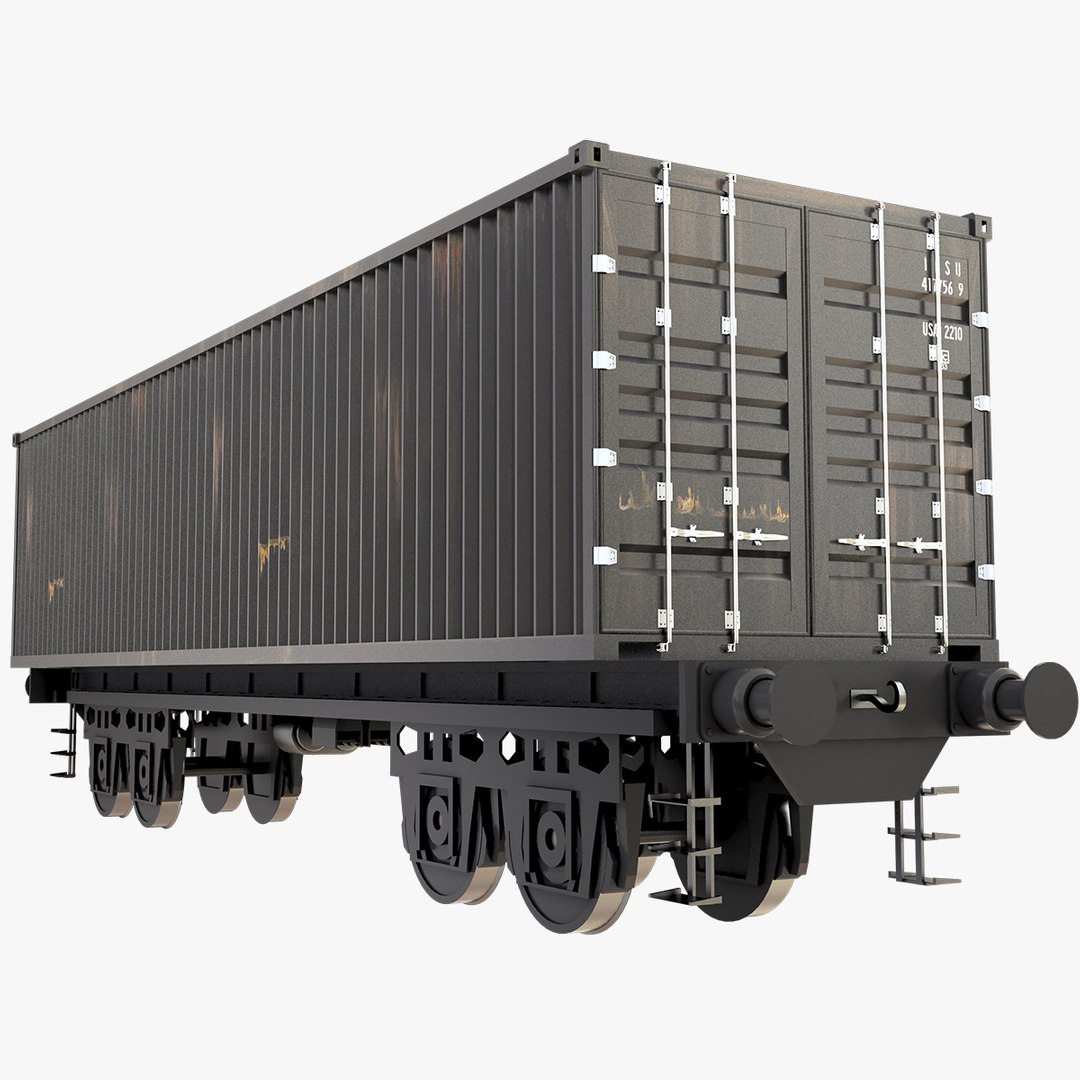 Container Railcar 3D - TurboSquid 1783039