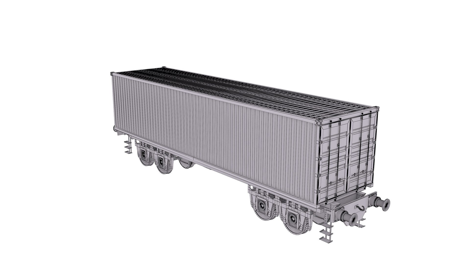 Container Railcar 3D - TurboSquid 1783039