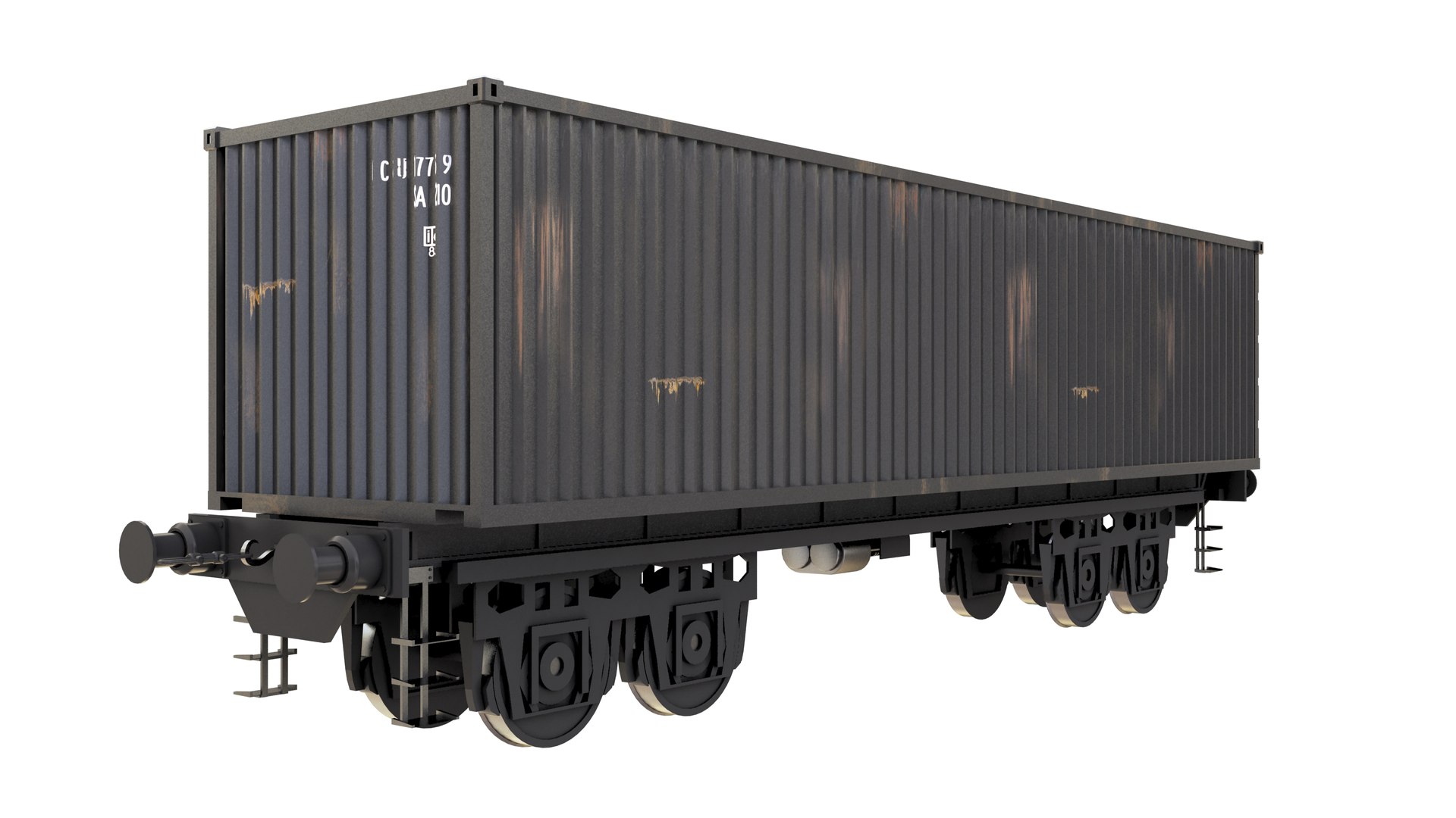 Container Railcar 3D - TurboSquid 1783039