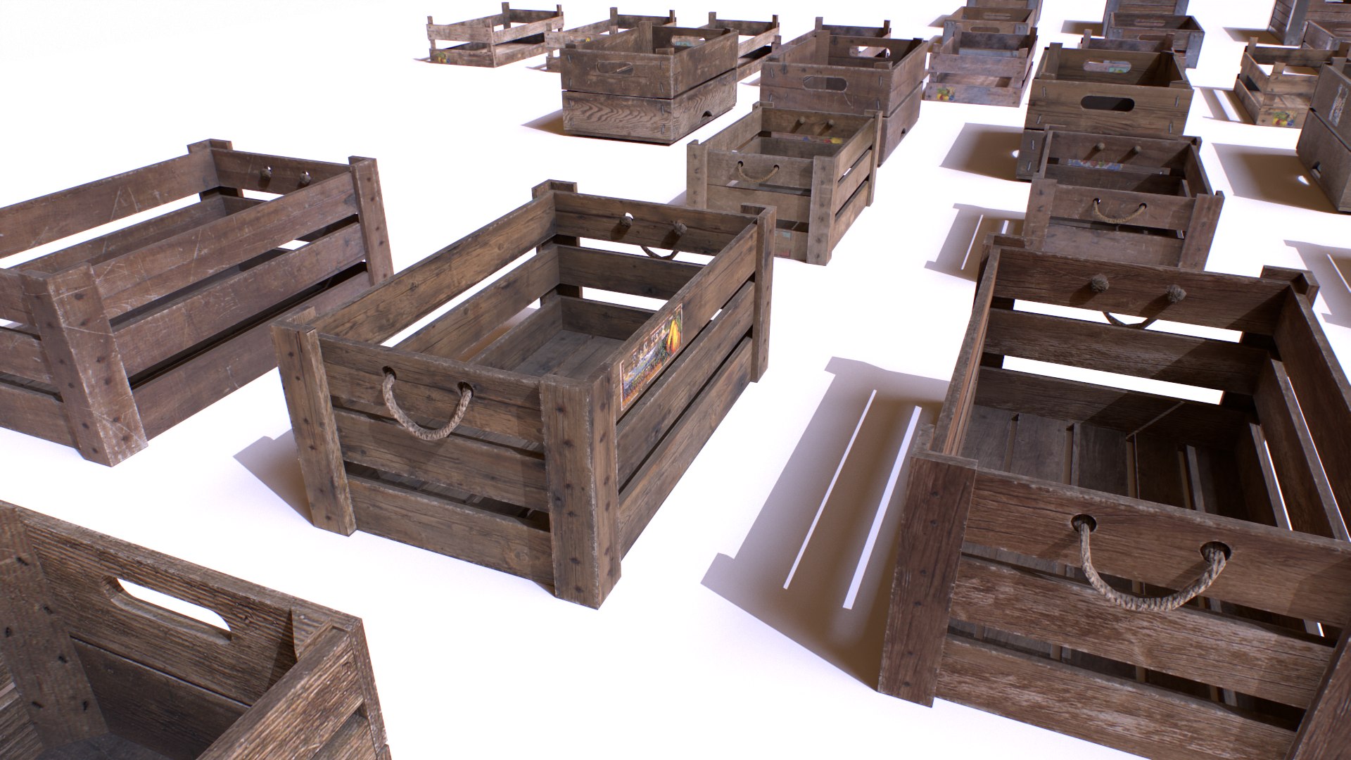 Wooden Crates Collection 3D Model - TurboSquid 1892723