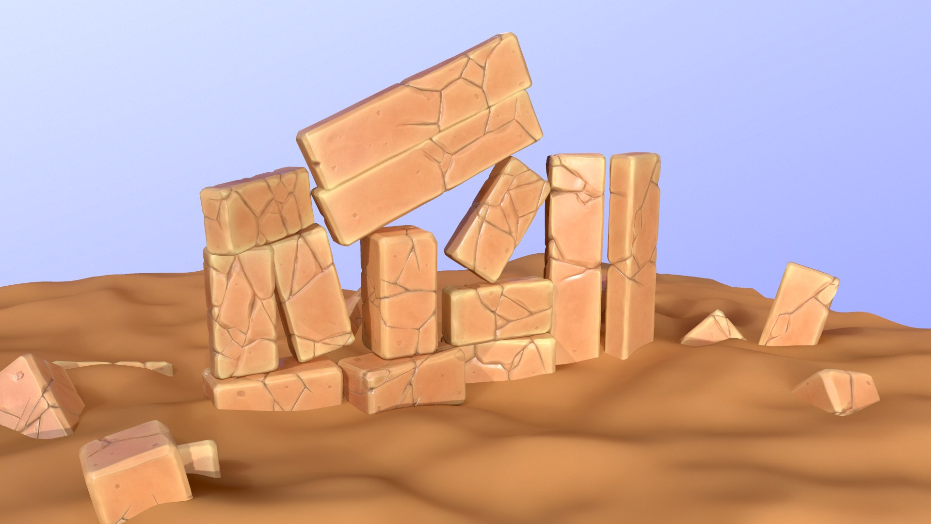 Stylized Cartoon Rock Sand 3D Model - TurboSquid 1568554
