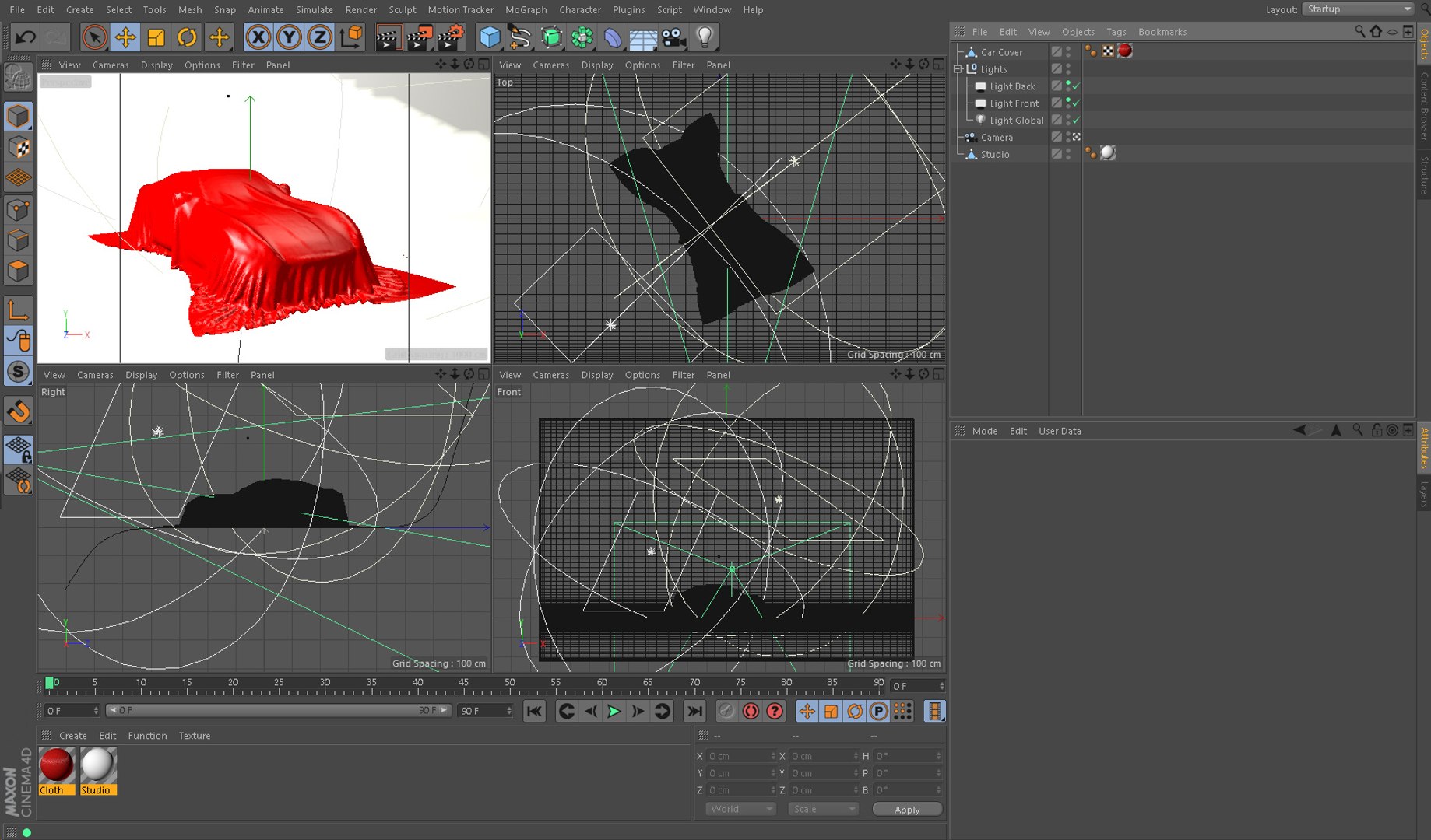3d Model Car Presentation - Hi-poly