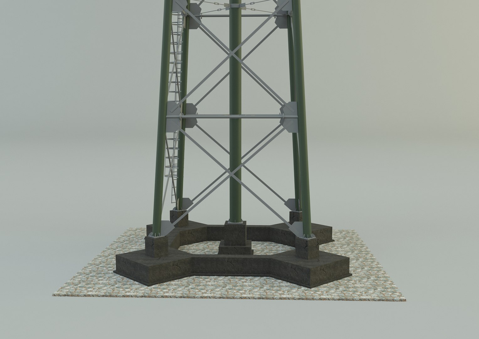 High Tower Water Tank Model - TurboSquid 2070172
