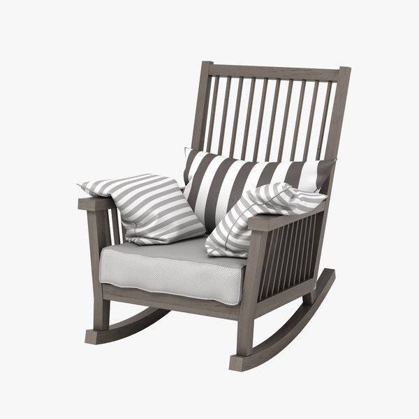 3d gervasoni gray rocking chair model