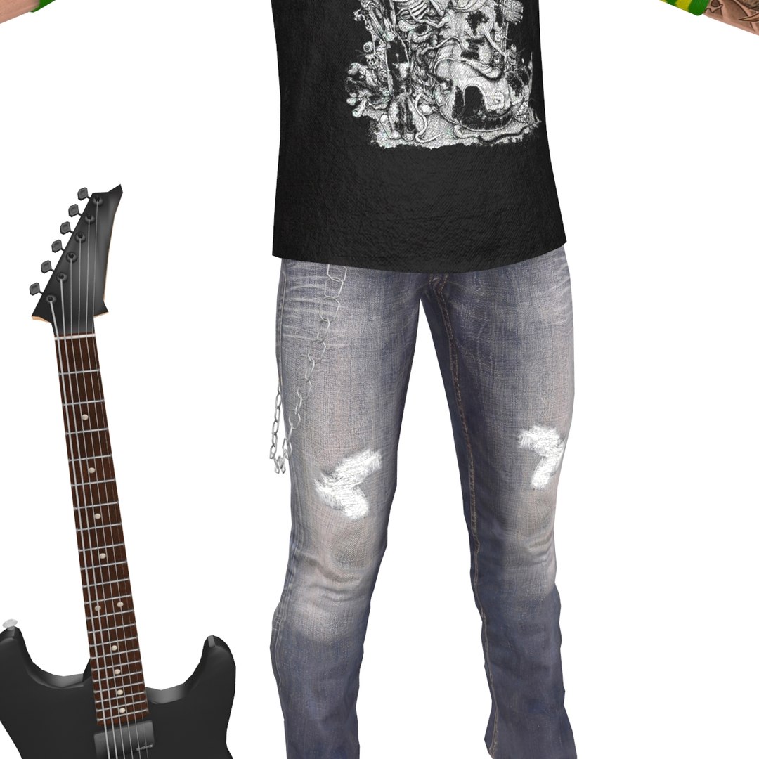 3D Model Guitar Player - TurboSquid 1304680