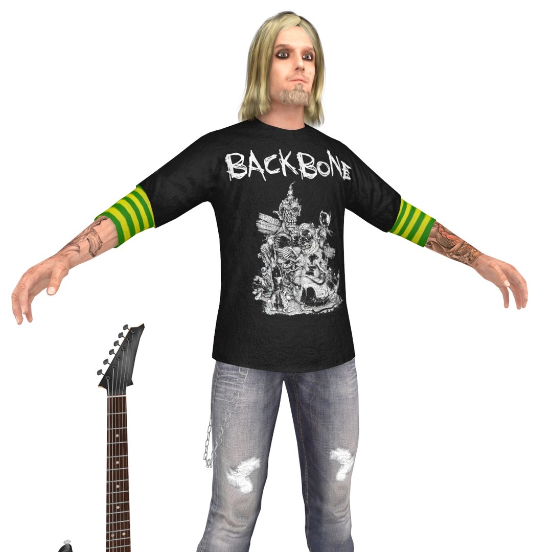 3D Model Guitar Player - TurboSquid 1304680