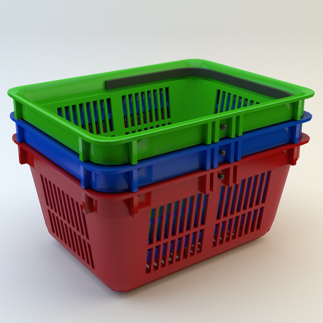 3d Shopping Basket Model