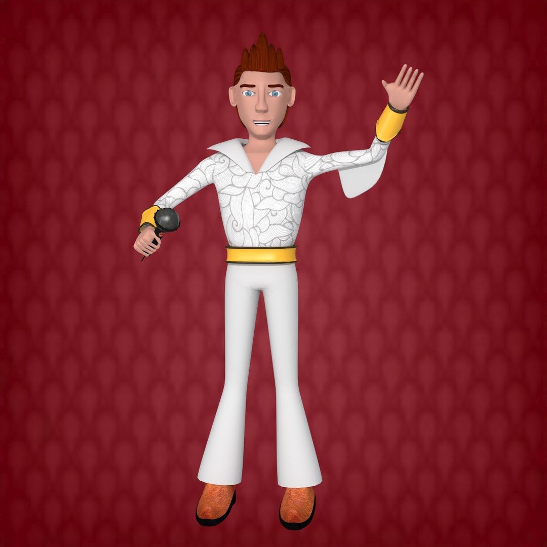3D cartoon singer - TurboSquid 1629555