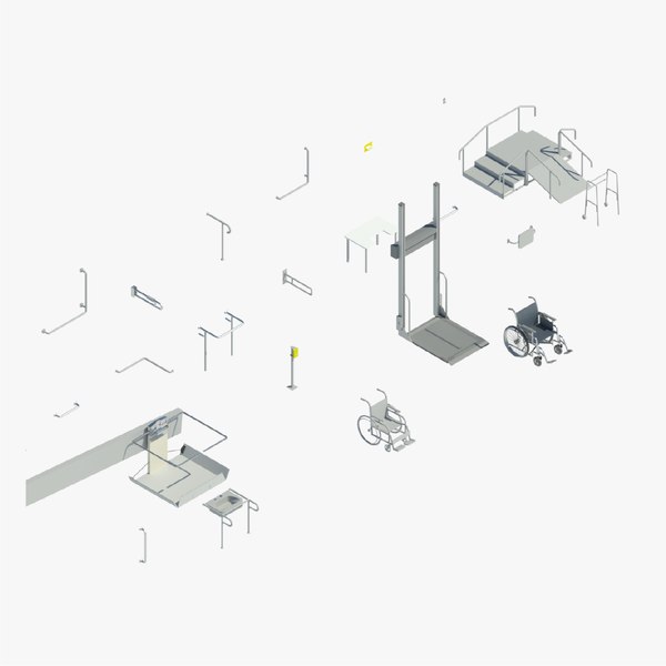 3D модель Equipment for people with limited mobility - Revit family ...