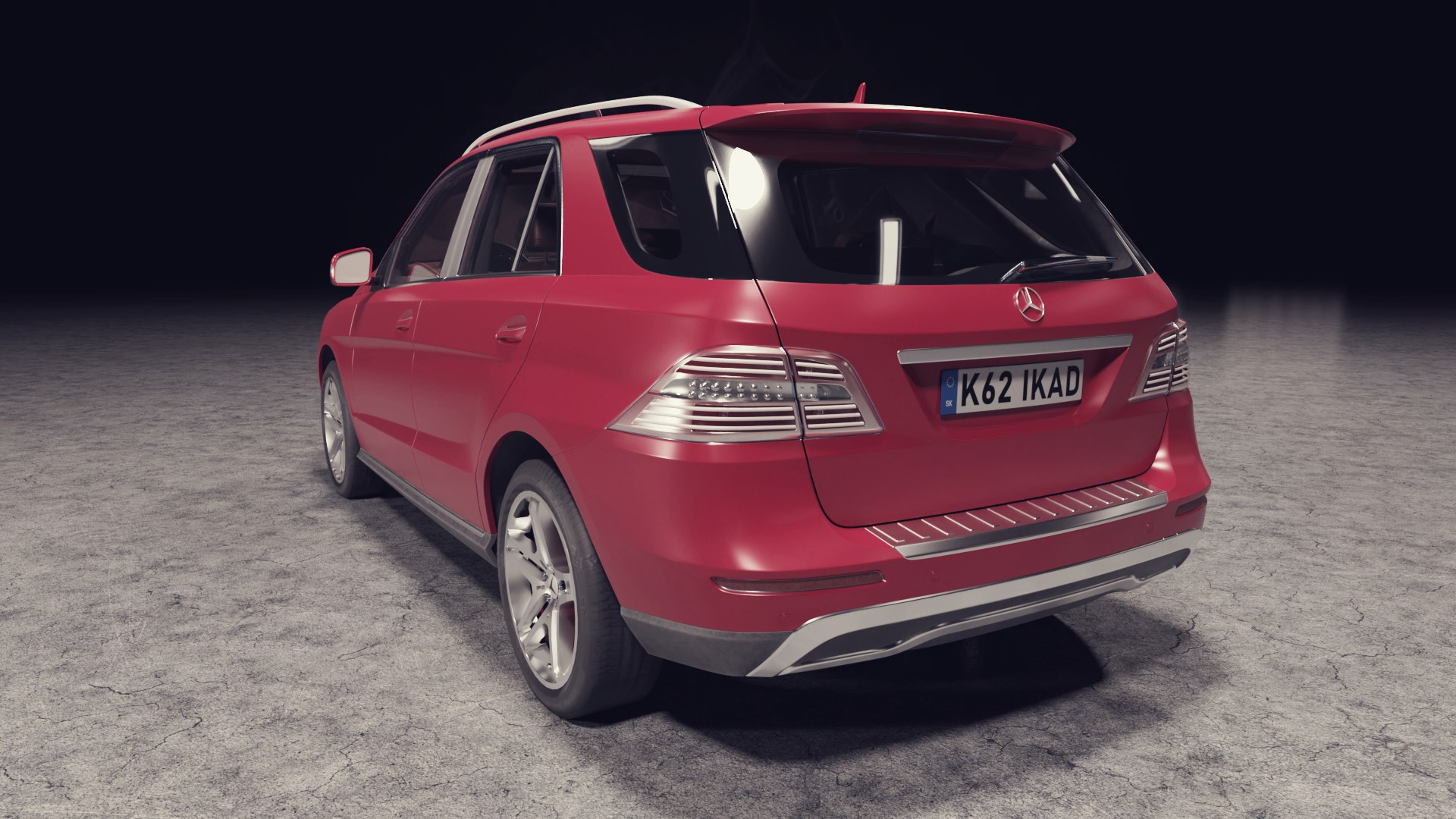 3D Red Car Mercedes Benz ML - TurboSquid 1849160