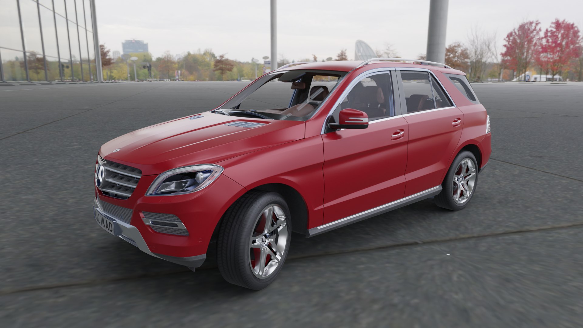 3D Red Car Mercedes Benz ML - TurboSquid 1849160