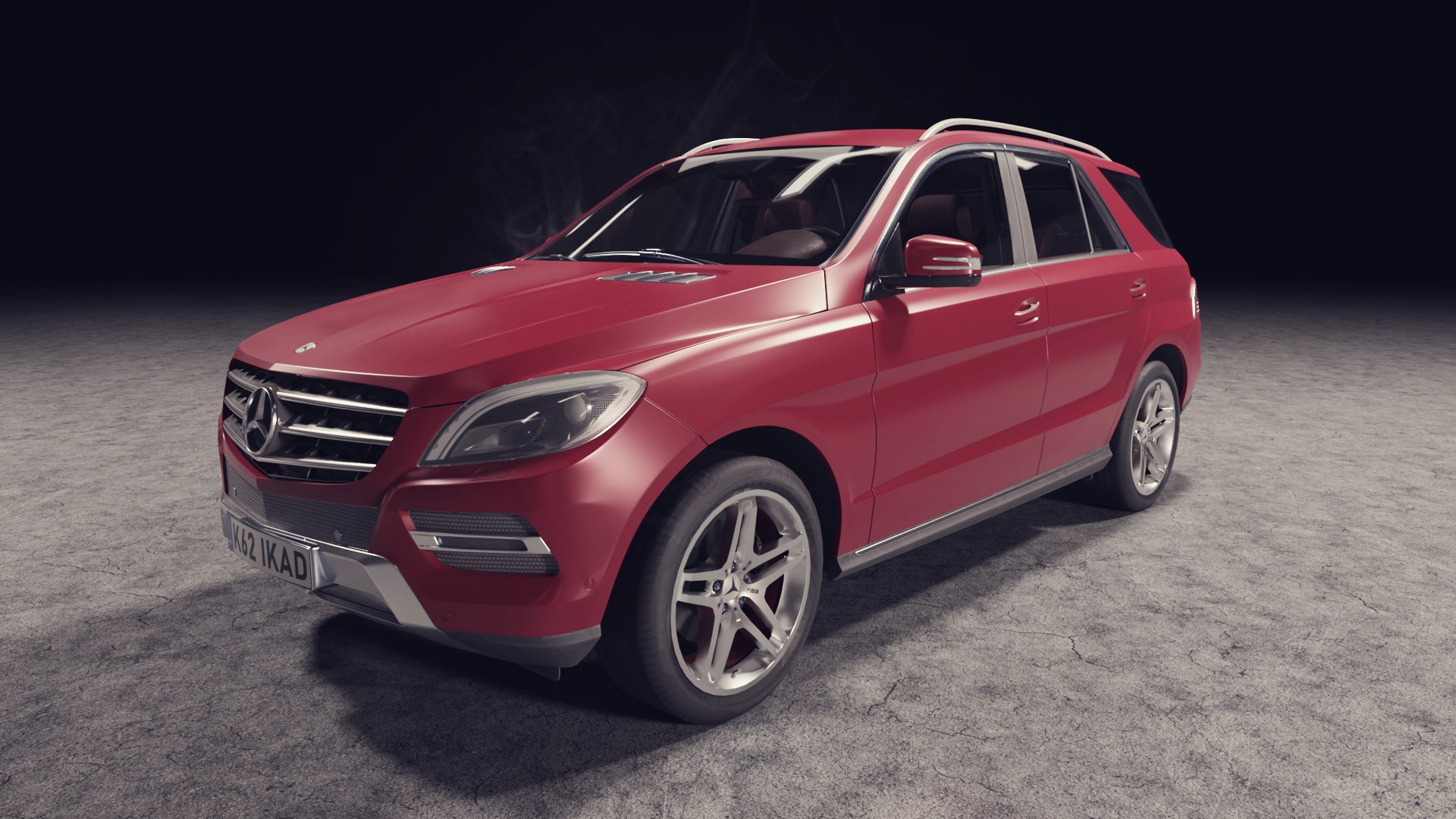 3D Red Car Mercedes Benz ML - TurboSquid 1849160