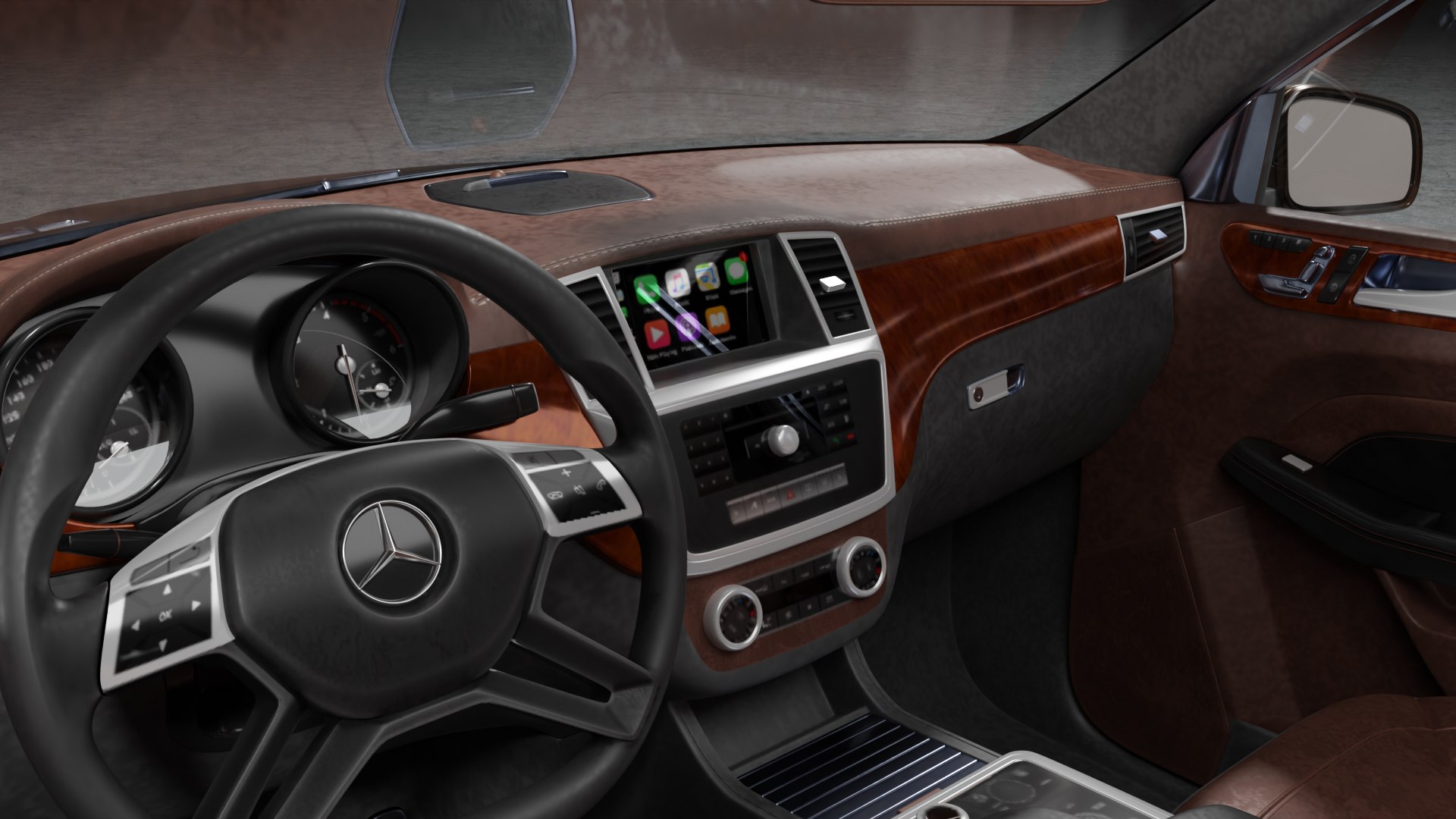 3D Red Car Mercedes Benz ML - TurboSquid 1849160