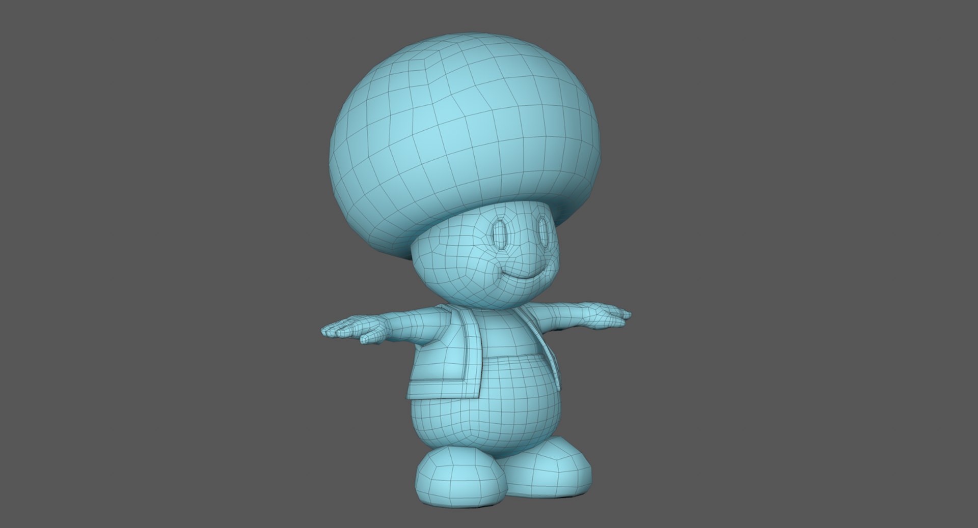 3D Toad Toadstool Mushroom Super Mario - TurboSquid 1408203