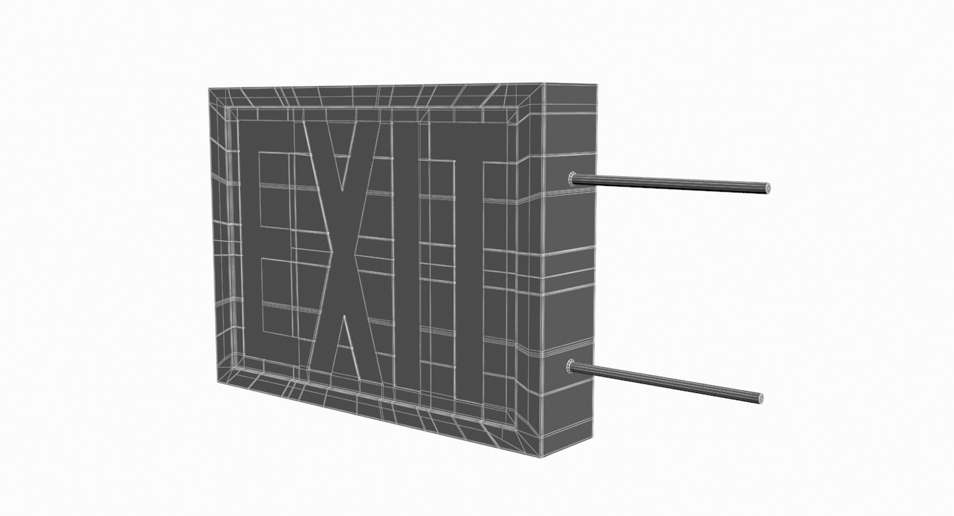 Exit Panel Sign 3D Model - TurboSquid 1345045