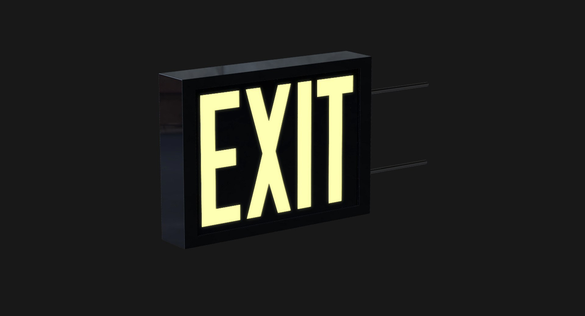 Exit Panel Sign 3D Model - TurboSquid 1345045