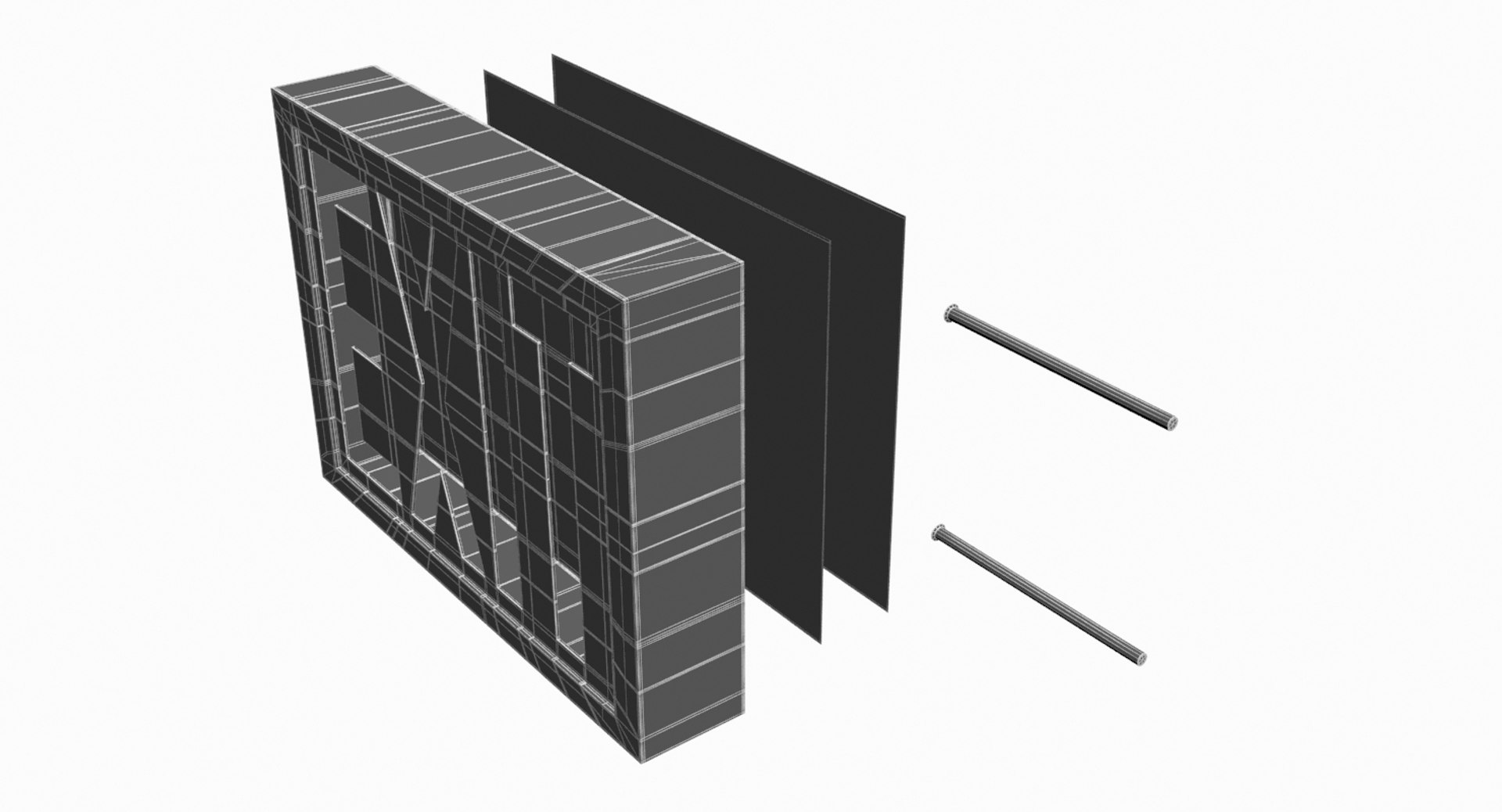 Exit Panel Sign 3D Model - TurboSquid 1345045