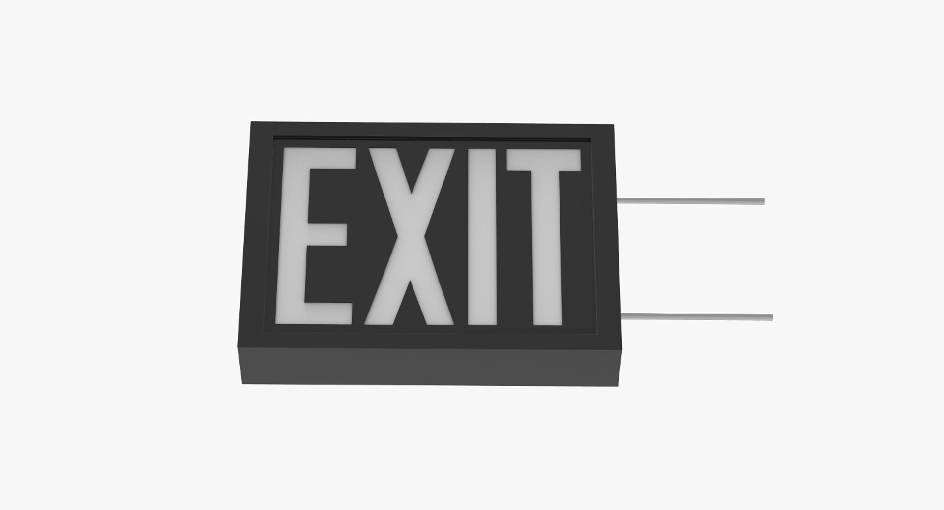 Exit Panel Sign 3D Model - TurboSquid 1345045