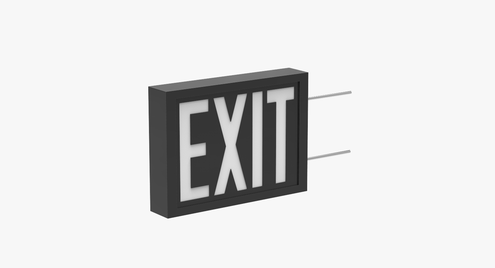 Exit Panel Sign 3D Model - TurboSquid 1345045