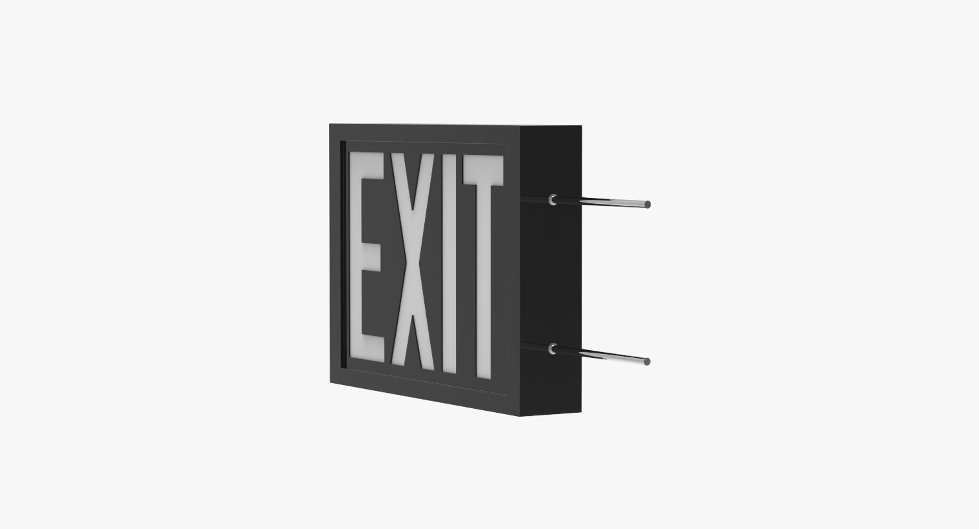 Exit Panel Sign 3D Model - TurboSquid 1345045