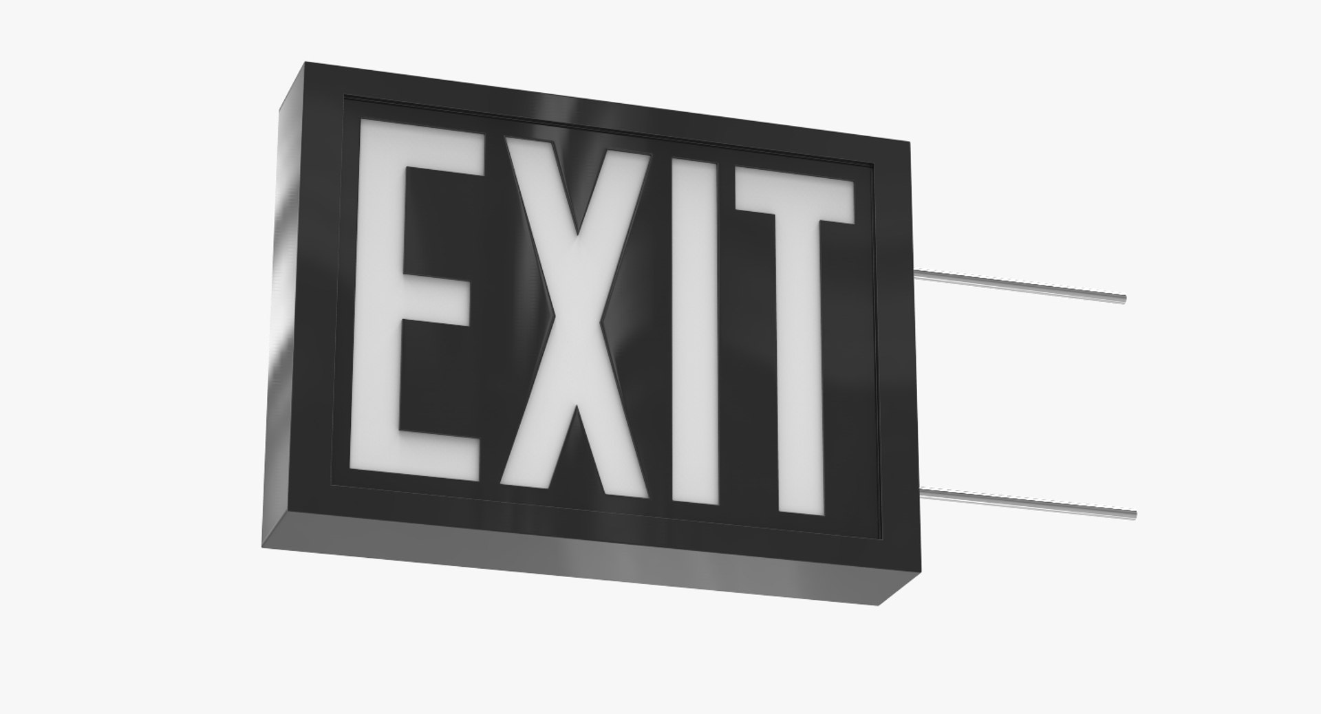 Exit Panel Sign 3D Model - TurboSquid 1345045