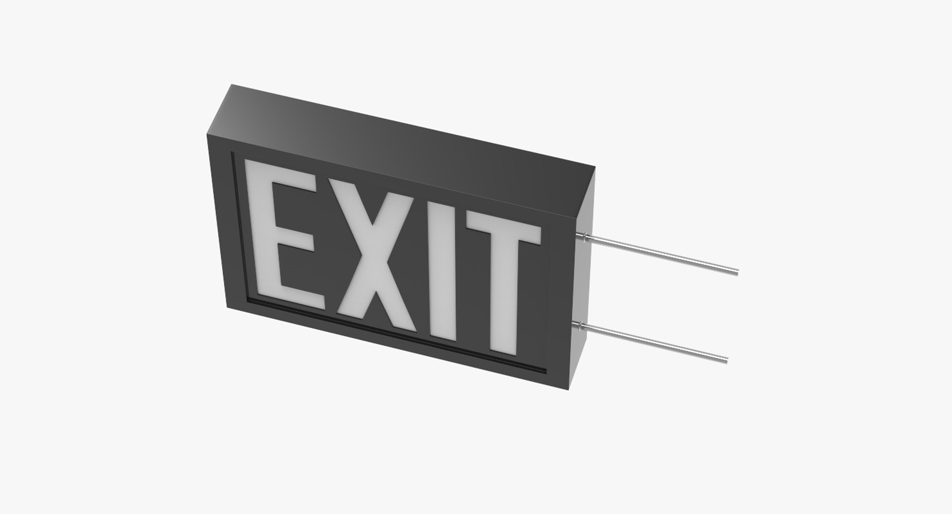 Exit Panel Sign 3D Model - TurboSquid 1345045