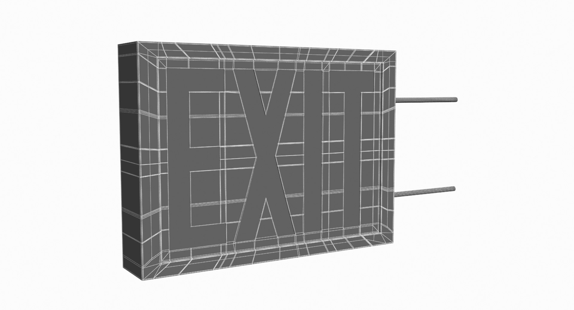 Exit Panel Sign 3D Model - TurboSquid 1345045