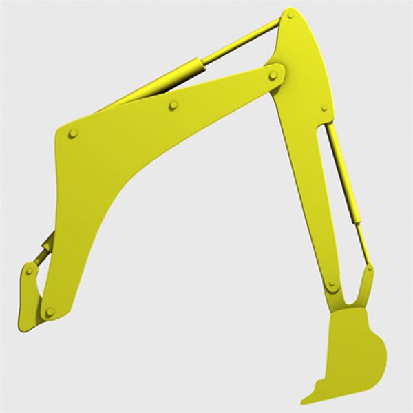 3d model mechanical digger arm