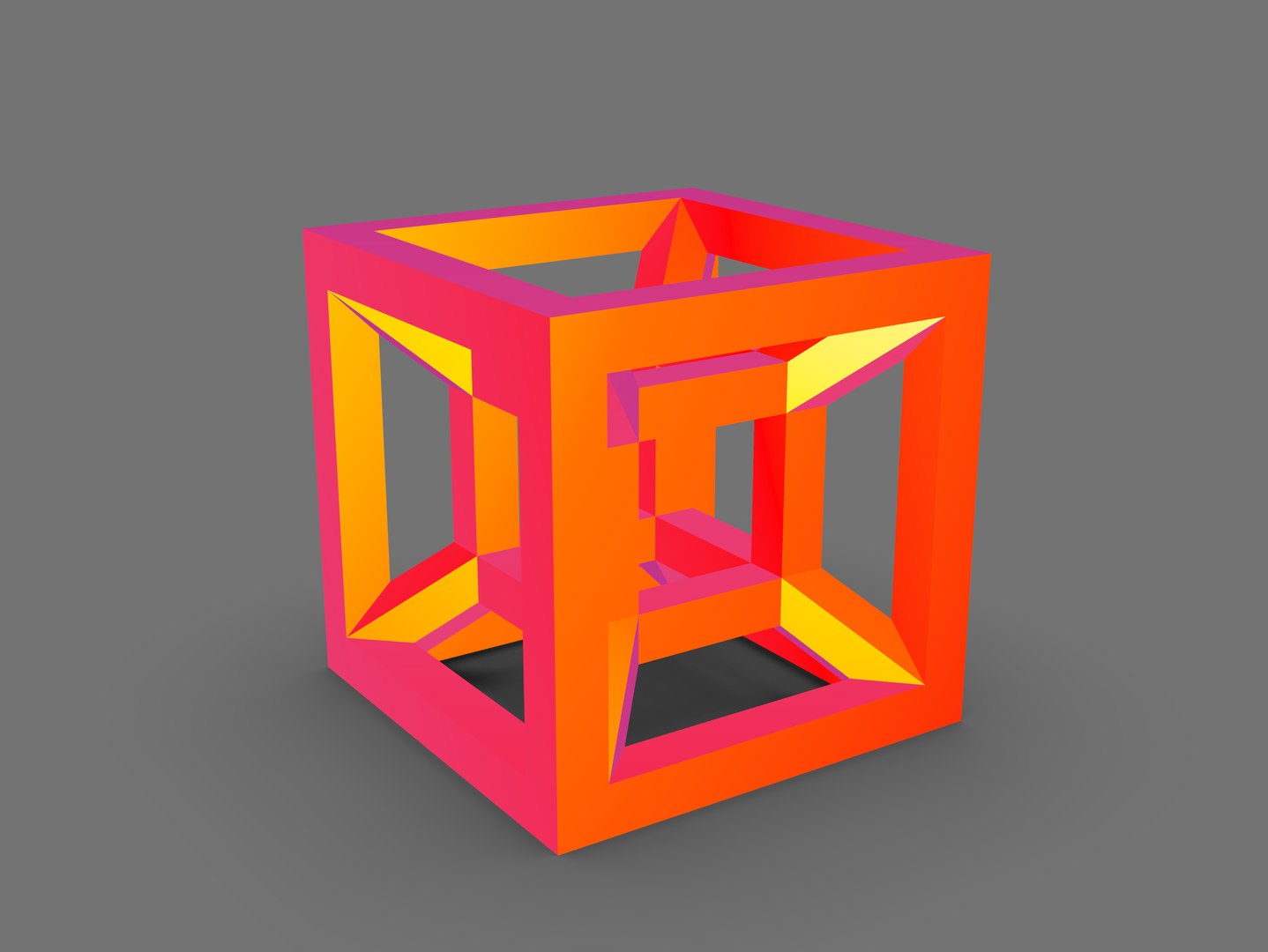 3D Model Tesseract - Low Poly - TurboSquid 2168893