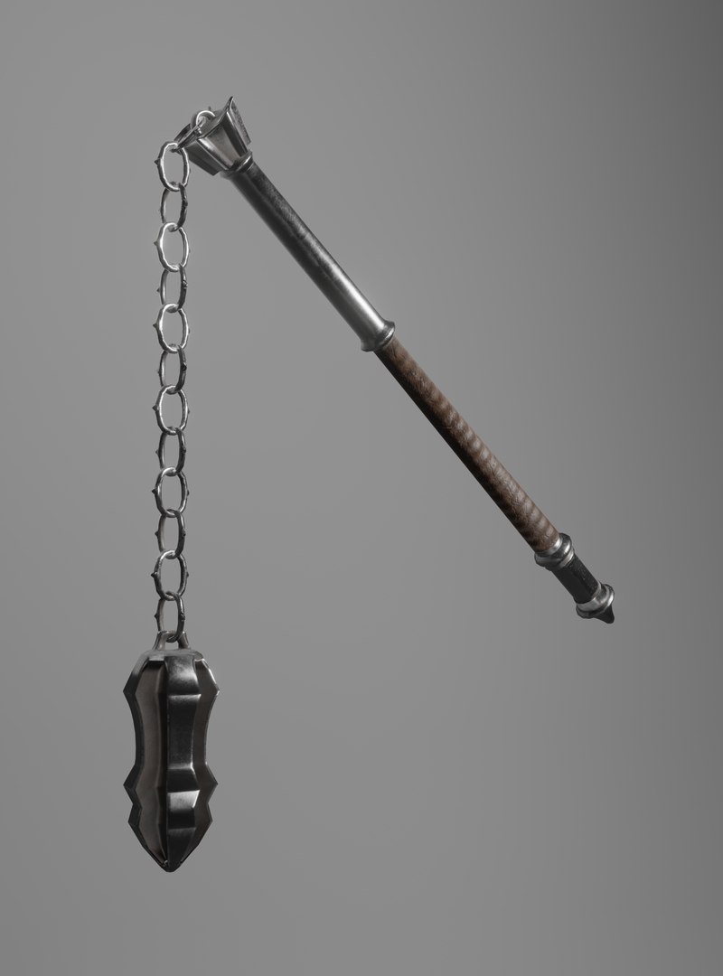 3D Medieval Iron Flail Model - TurboSquid 1791910