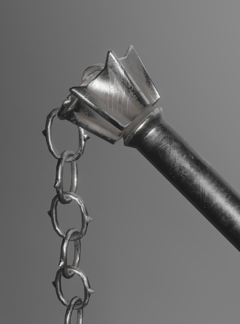 3D Medieval Iron Flail Model - TurboSquid 1791910