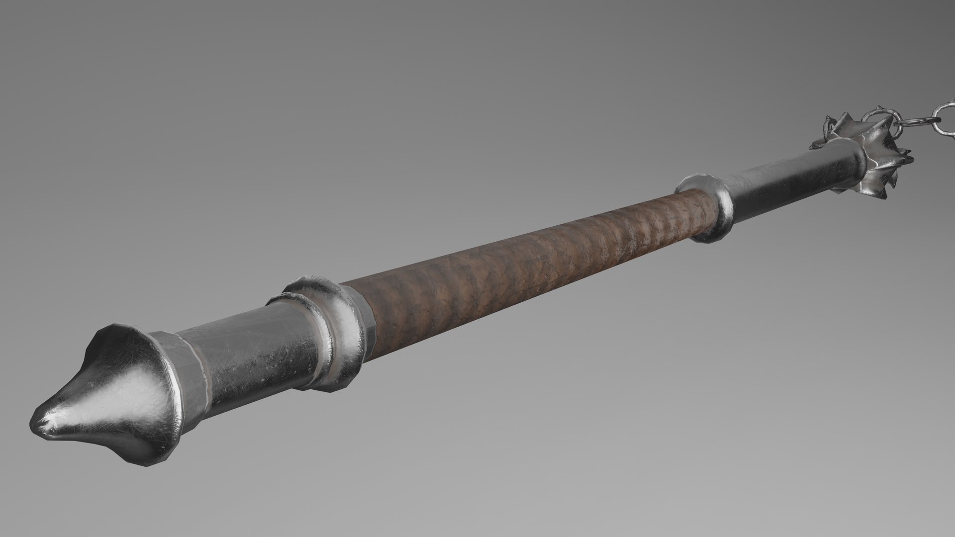 3D Medieval Iron Flail Model - TurboSquid 1791910