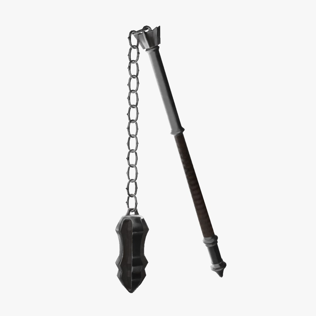3D Medieval iron flail model - TurboSquid 1791910