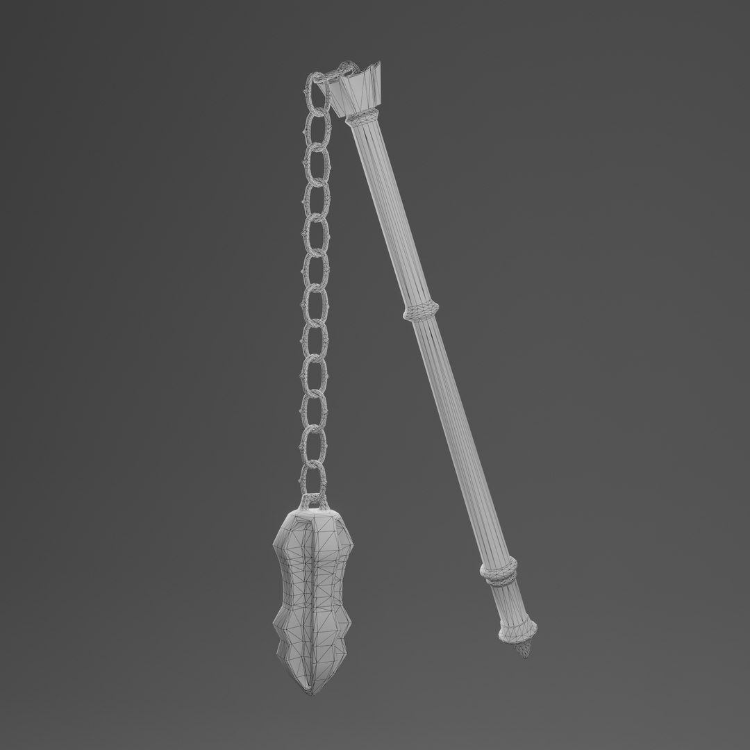 3D Medieval Iron Flail Model - TurboSquid 1791910