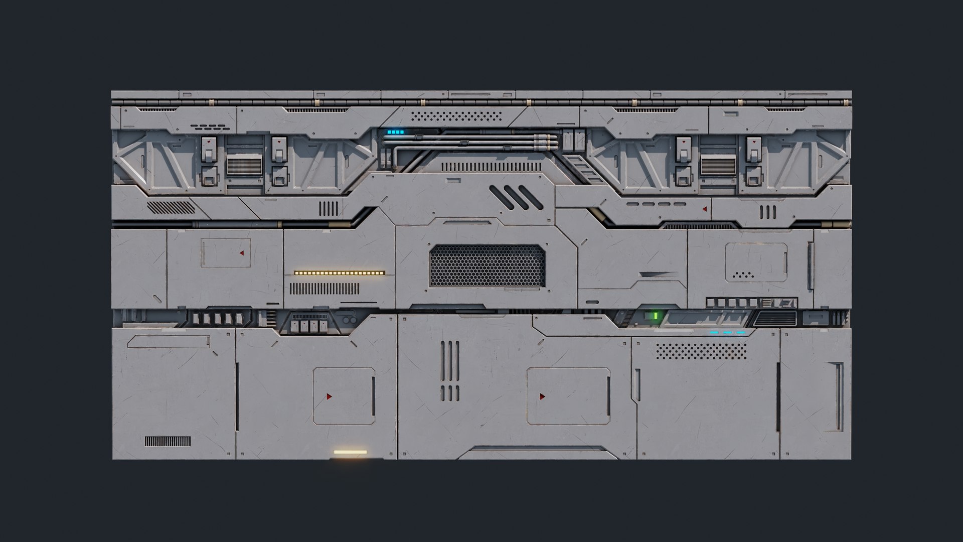 3D model Sci-Fi Architecture Panels Pack vol 01 - TurboSquid 1960905
