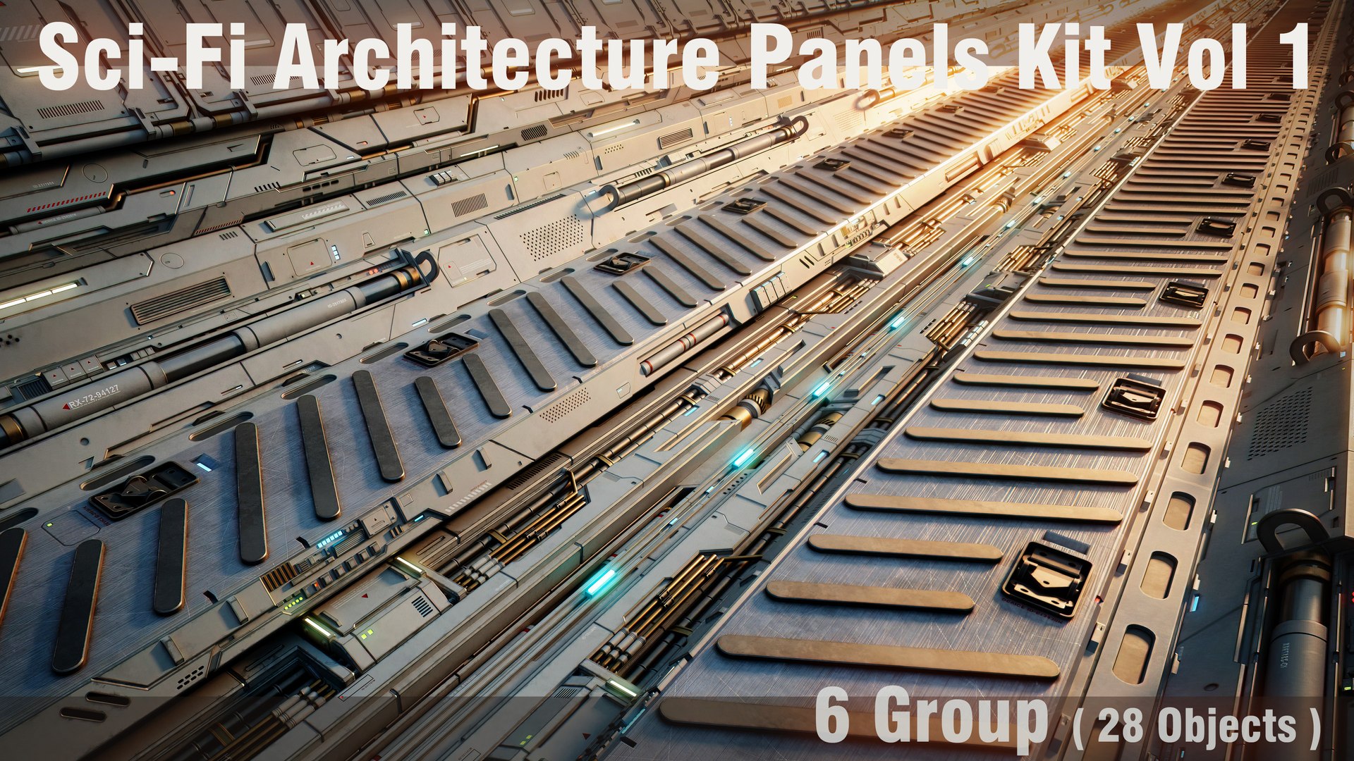 3D Model Sci-Fi Architecture Panels Pack Vol 01 - TurboSquid 1960905