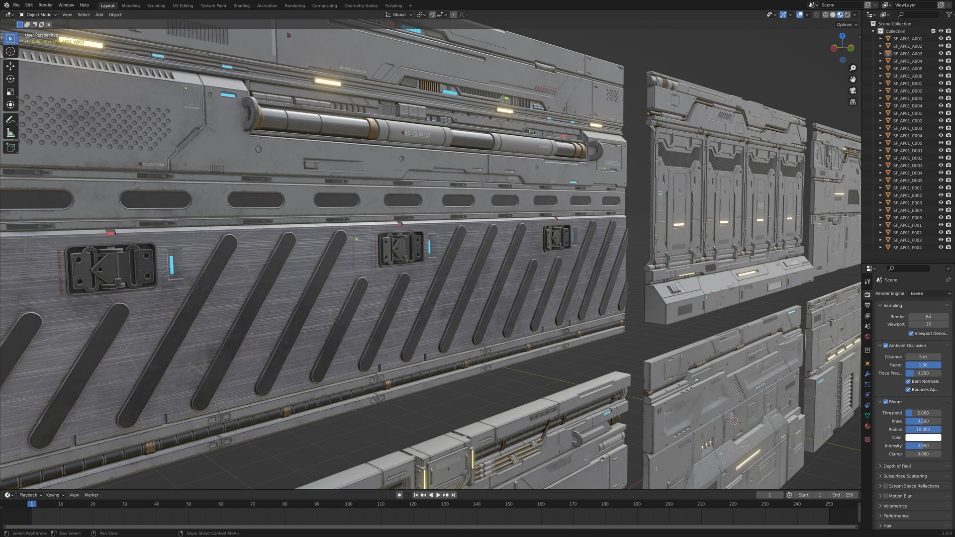 3D Model Sci-Fi Architecture Panels Pack Vol 01 - TurboSquid 1960905