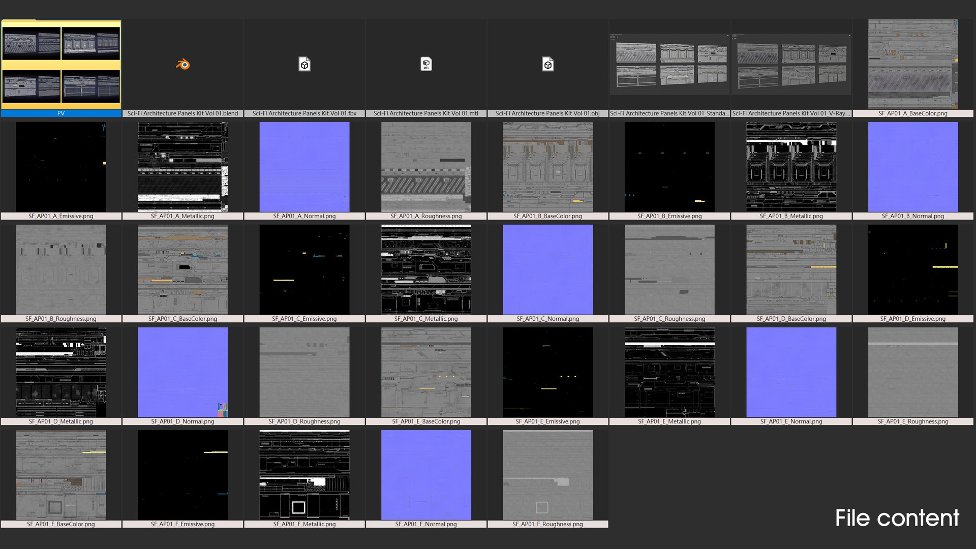 3D Model Sci-Fi Architecture Panels Pack Vol 01 - TurboSquid 1960905