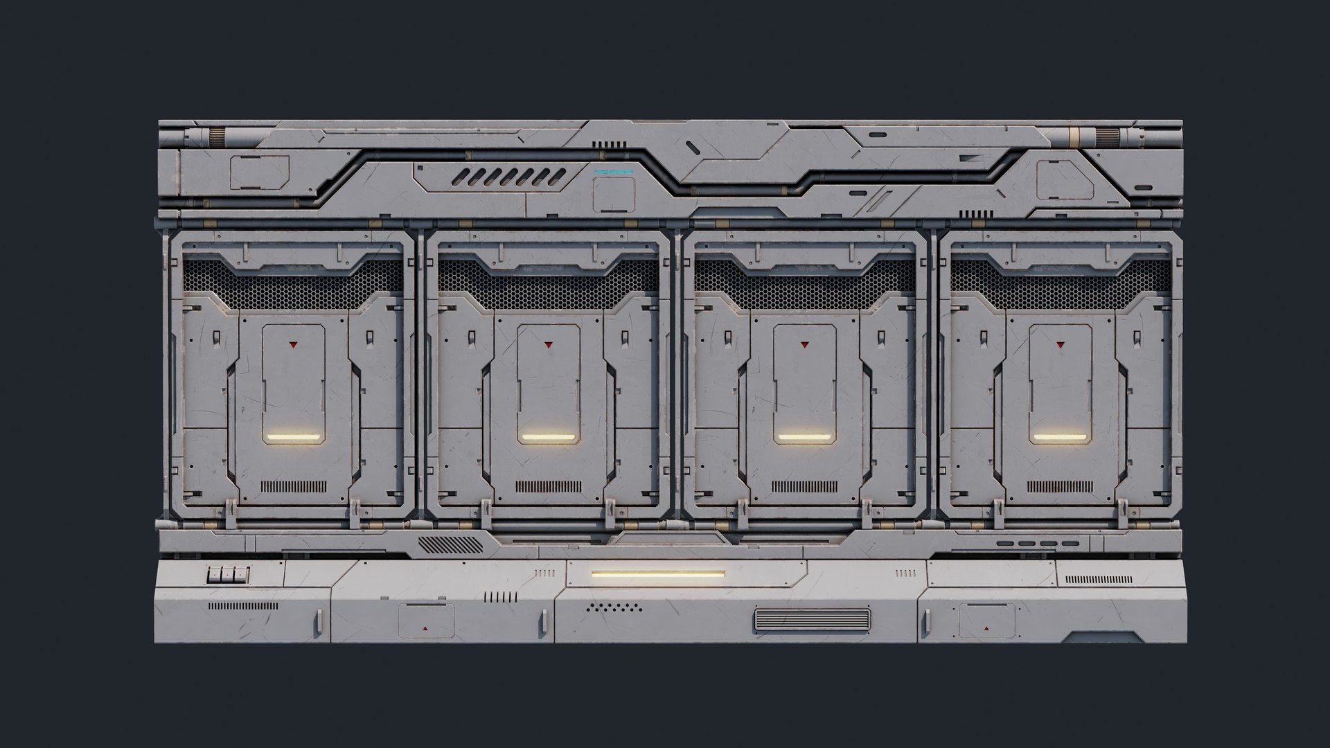 3D model Sci-Fi Architecture Panels Pack vol 01 - TurboSquid 1960905